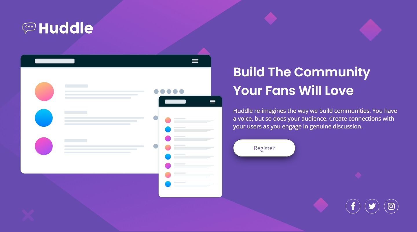Huddle Landing Page | FEM